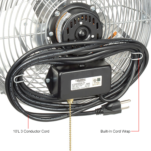 Global Industrial™ 24" Industrial Workstation Fan, 8,000 CFM, 1/3 HP