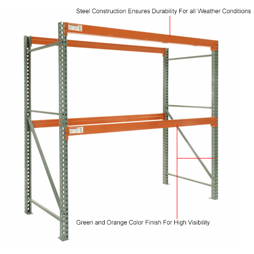 Global Industrial™ Teardrop Pallet Rack Starter, 48"W x 24"D x 96"H