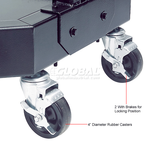 Global Industrial™ Mobile Computer Cart, 27"W x 24-1/2"D x 41"H, Black