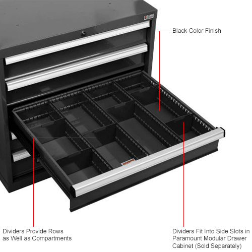 Global Industrial™ Divider Kit for 5"H Drawer of Modular Drawer Cabinet ...