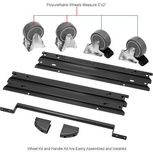 Global Industrial™ Handle And Wheel Kit For Modular Drawer Cabinet ...