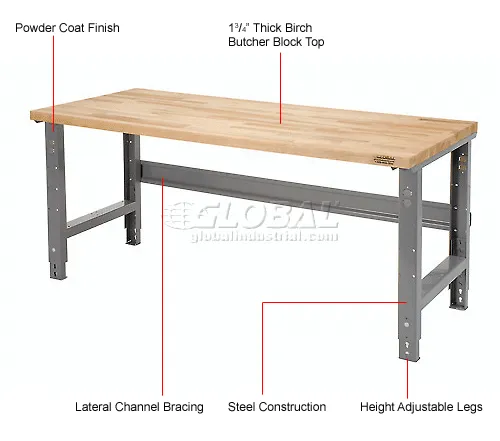 Butcher block work table store