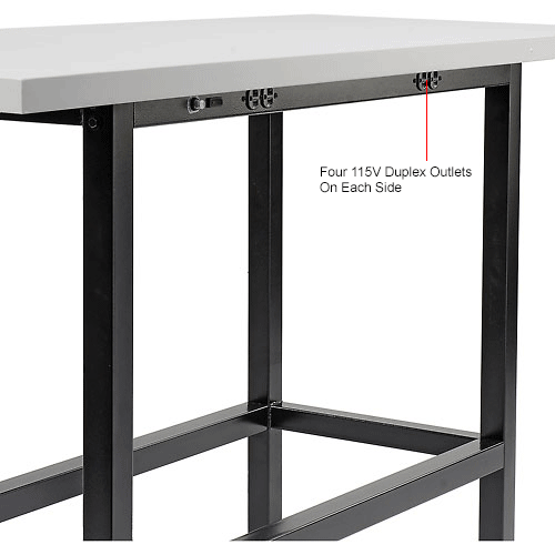 Global Industrial™ Standing Height Workbench w/ Laminate Square Edge ...