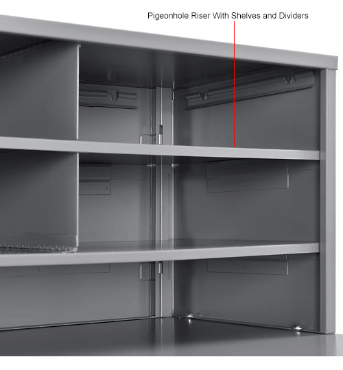 Global Industrial™ Pedestal Shop Desk w/ 4 Drawers & Shelf, 38"W x 29"D ...