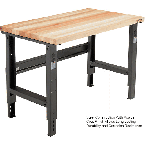 Global Industrial™ 48x36 Adjustable Height Workbench C-Channel Leg ...