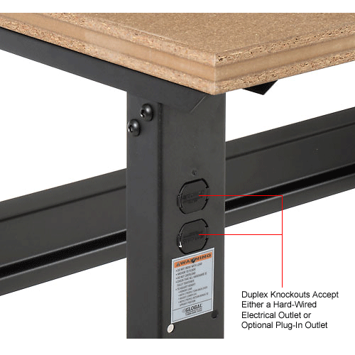 Global Industrial™ 96x30 Adjustable Height Workbench C-Channel Leg ...