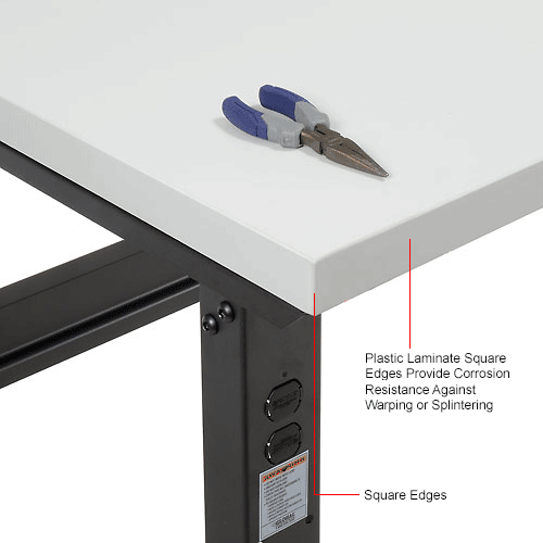 Global Industrial™ 96x36 Adjustable Height Workbench C-Channel Leg ...
