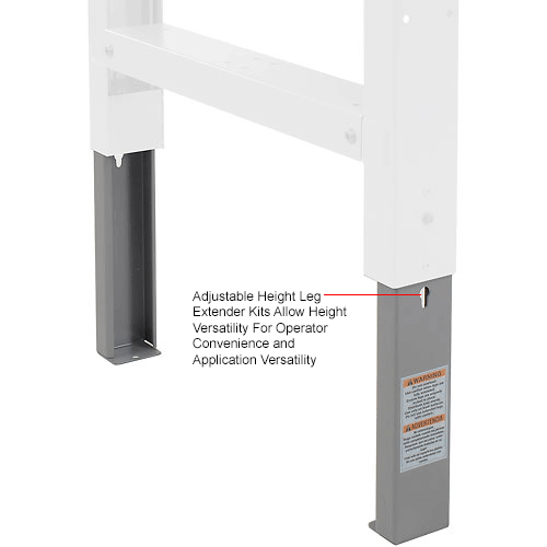 Global Industrial™ Leg Extender Kit, 2 per Pack - 37" to 40" - Gray ...