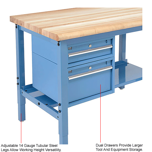 Global Industrial™ 60 x 30 Production Workbench - Maple Safety Edge ...