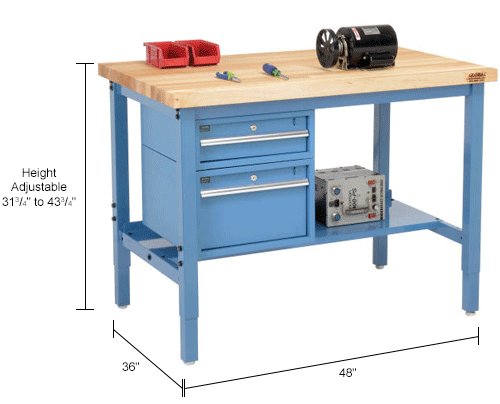 Work Bench Systems | Adjustable Height | Global Industrial™ 48 x 36 ...