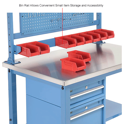 Global Industrial™ 72x30 Production Workbench - Stainless Steel Square ...