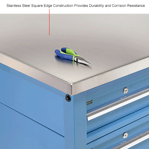 Global Industrial™ 48x30 Production Workbench - Stainless Steel Square ...