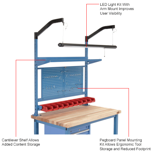 Global Industrial™ 48"W x 36"D Production Workbench - Maple Square Edge ...