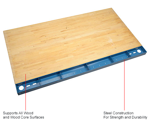 Global Industrial™ 60"W Workbench Tool Organizer and Sorting Tray - Blue