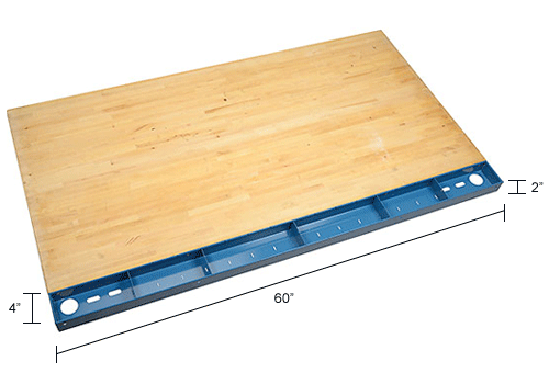 Global Industrial™ 60"W Workbench Tool Organizer and Sorting Tray - Blue