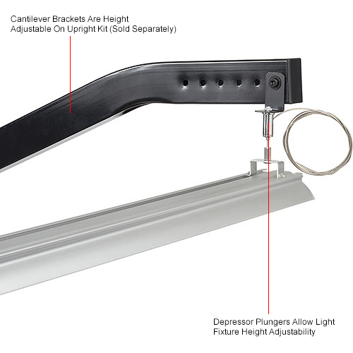 Global Industrial™ Aluminum LED Light Kit For Workbenches, 48"W