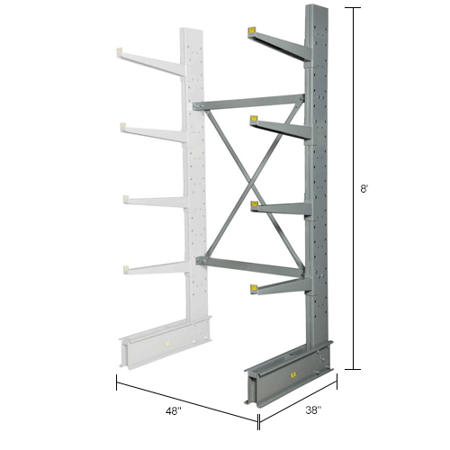 Global Industrial™ Single Sided Heavy Duty Cantilever Add-On Rack, 2 ...