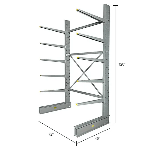 Global Industrial™ Single Sided Heavy Duty Cantilever Add-On Rack, 72 ...