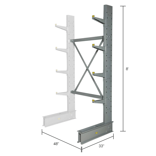 Global Industrial™ Single Sided Medium Duty Cantilever Add-On Rack, 2 ...