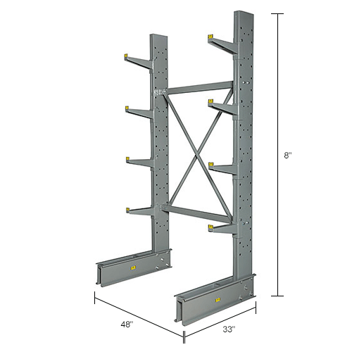 Global Industrial™ Single Sided Medium Duty Cantilever Rack Starter, 2 ...