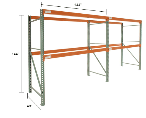 Global Industrial™ Teardrop Pallet Rack Add-On 144"W X 48"D X 144"H ...