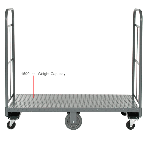 Global Industrial™ Steel Deck Narrow Aisle U-Boat Platform Truck 60"x16 ...
