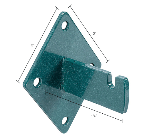Grid Wall Brackets - Poly Green - Pkg Qty 4