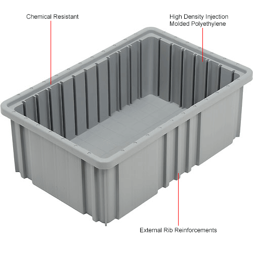 Global Industrial™ Plastic Dividable Grid Container - DG92060,16-1/2"L ...