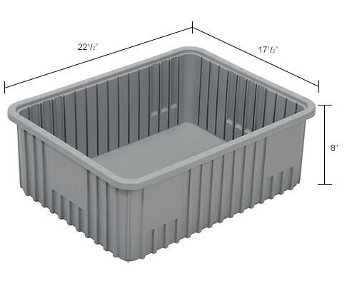 Global Industrial™ Plastic Dividable Grid Container - DG93080, 22-1/2"L ...