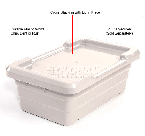 Global Industrial™ Cross Stack Nest Tote Tub - 25-1/8 x 16 x 8-1/2 ...