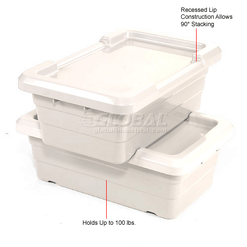 Global Industrial™ Cross Stack Nest Tote Tub - 25-1/8 x 16 x 8-1/2 ...