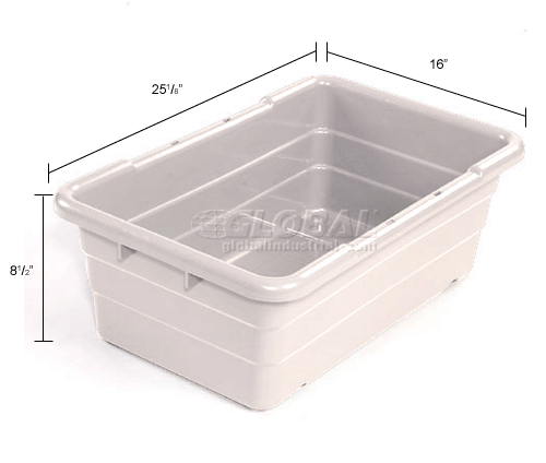Global Industrial™ Cross Stack Nest Tote Tub - 25-1/8 x 16 x 8-1/2 ...