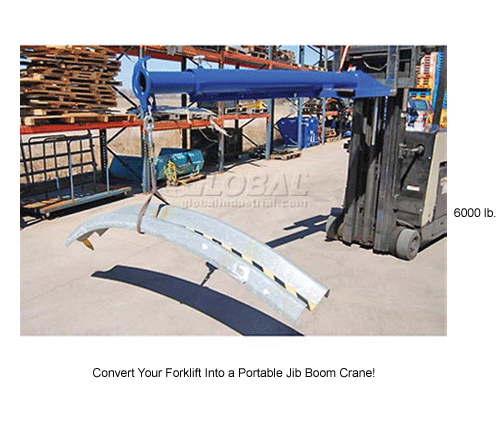 Forklift Economaster Telescoping Jib Boom Crane, 6000 Lbs. Capacity