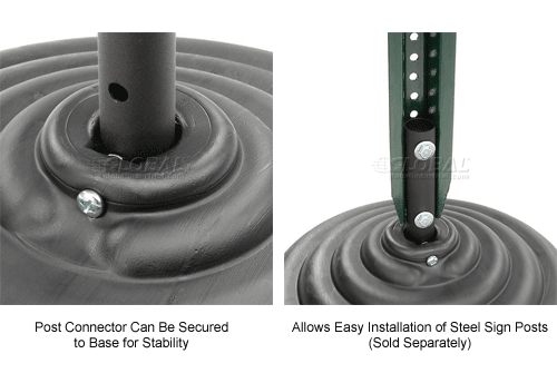 Parking Lot Sign Post Base, 18" Diameter
