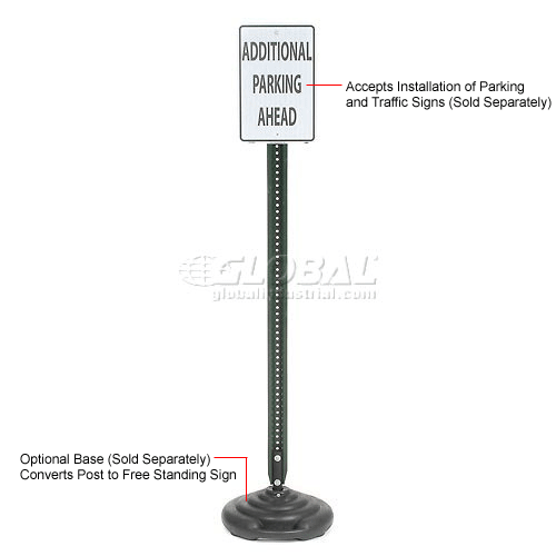 Steel Sign Post - 72"H | 337527 - GLOBALindustrial.com