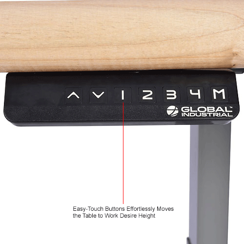 Global Industrial™ Electric Adjustable Height Workbench, Maple Safety ...