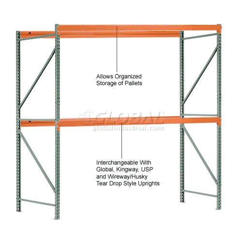 Interlake Mecalux Pallet Rack Tear Drop Beam Pair 96"L - 5340 Lbs Cap ...