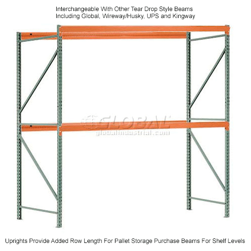Interlake Mecalux Pallet Rack Tear Drop, Welded, Upright Frame 48"D x ...
