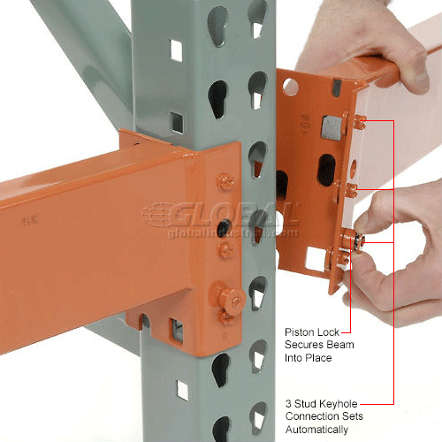 Interlake Mecalux Pallet Rack Teardrop Starter, 108"W x 42"D x 144"H