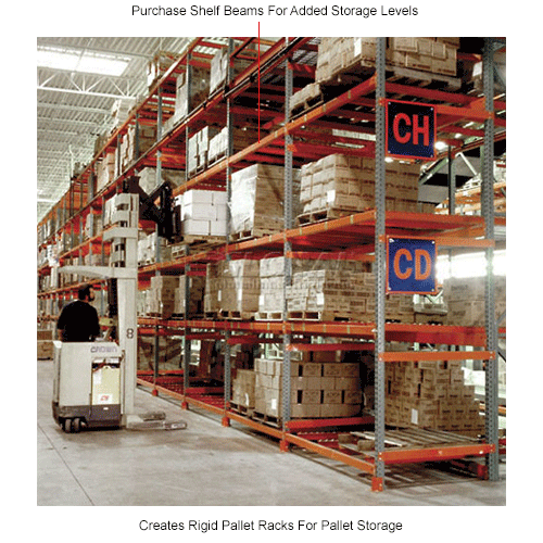 Interlake Mecalux Pallet Rack Teardrop Add-On, 120"W x 36"D x 120"H