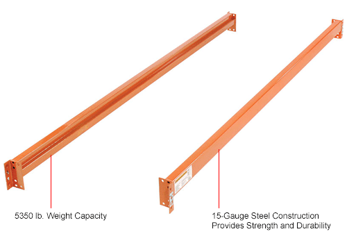 Interlake Mecalux Pallet Rack (Unslotted) Beam Pair 108"L - 5350 Lbs ...