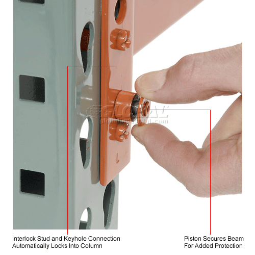 Interlake Mecalux Pallet Rack (Unslotted) Beam Pair 120"L - 4585 Lbs ...