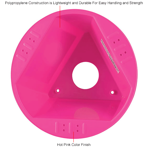Global Industrial™ Inventory Control Cone W/ Dry Erase Decals, Hot Pink