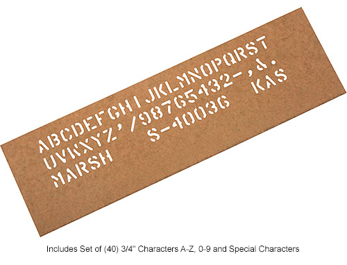 Marsh® Manual Stencil Machine For 3/4" Characters