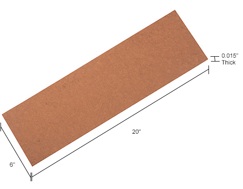 Marsh® Oiled Stencil Board, 6"W x 20"L, 0.015" Thick, Approximately 695 ...