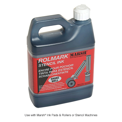 Marsh® Rolmark Stencil Ink, 1 Qt., Black