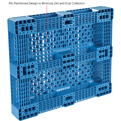 Global Industrial™ Rackable & Stackable Pallet, Poly, 4-Way, 48"x40 ...