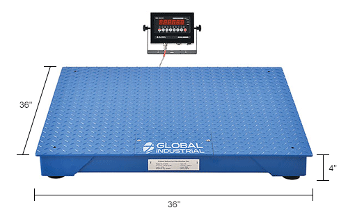 Global Industrial™ NTEP Pallet Scale With LED Indicator, 3'x3', 2,500 ...