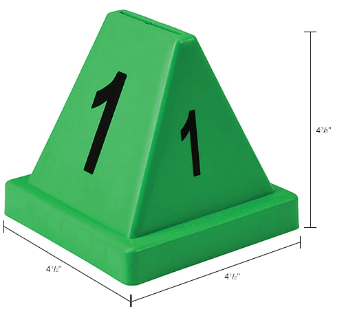 Global Industrial™ Numbered Cones, 1-20, Green
