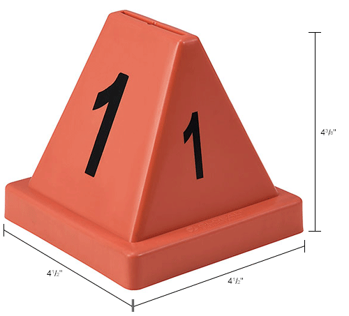 Global Industrial™ Numbered Cones, 1-20, Red